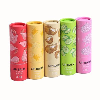 China Customized push-pull replaceable kraft paper lipstick tray container packaging paper tube for sale