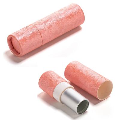 China Custom  Mini Packaging Cardboard Lip Balm Tray Lipgloss 14g 15g 10ml Kraft Twist Paper Tube for Lip Oil Balm for sale