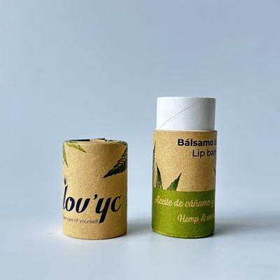 China 0.2 oz biodegradable kraft paper push-top lipstick/cosmetic container, suitable for lipsticks. for sale