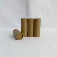 China 100% Biodegradable  Push up Lip Balm Tube Customized Deodorant Container Natural Kraft Cardboard Paper Tube for sale