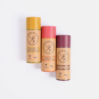 China 100% Biodegradable Custom Push-Type Lipstick Packaging Cosmetic Cardboard Kraft Paper Lipstick Tube for sale