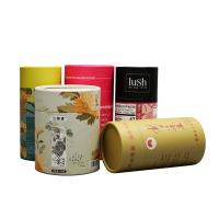 China Customized  Food Grade Cylinder Cardboard Tea Packaging Cans Round Paper Tube Canister for sale