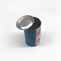 China Wholesale cardboard tea and coffee cans/tubes, food packaging, with aluminum metal lids. Custom designs available. for sale
