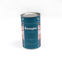 China Wholesale cardboard tea and coffee cans/tubes, food packaging, with aluminum metal lids. Custom designs available. for sale