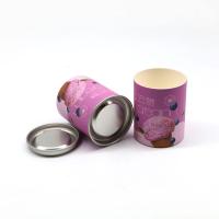 China OEM printed, exquisitely customized color kraft paper ice cream tube containers with metal lids, food-grade packaging. for sale