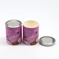 China OEM printed, exquisitely customized color kraft paper ice cream tube containers with metal lids, food-grade packaging. for sale