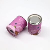 China OEM printed, exquisitely customized color kraft paper ice cream tube containers with metal lids, food-grade packaging. for sale
