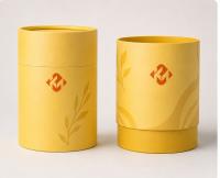 China Biodegradable paper tube tea green packaging cylindrical food cardboard can, colors customizable. for sale