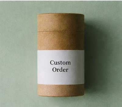 China Recyclable Food-Grade Kraft Paper Tube  with Gold Print | Eco-Friendly Food Packaging for sale
