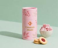 China Food Grade Recyclable Kraft Round Paper Tube Gold Print  Food Packaging Paper Core for sale