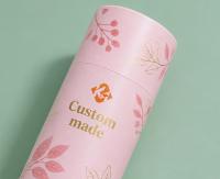 China Food Grade Recyclable Kraft Round Paper Tube Gold Print  Food Packaging Paper Core for sale