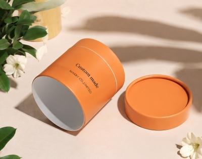 China Eco-friendly Recyclable Kraft Paper Round Tube Food Grade Gold Printed Paper Core for Food Storage Packaging for sale