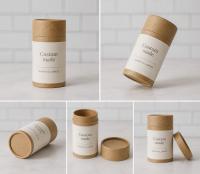 China Recyclable Food Grade Kraft Paper Tube Custom Print Food & Tea Packaging for sale