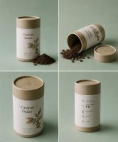 China Eco Kraft Paper Canisters for Coffee Powder and Tea Packaging for sale