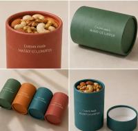 China Food Safe Kraft Paper Canisters for Nuts Candy and Tea Storage for sale