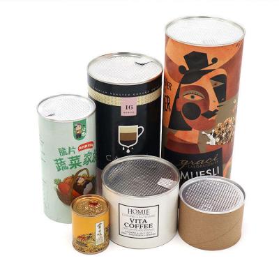 China Custom Printed Round Paper Tube Canister for Food Packaging for sale