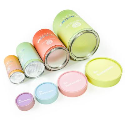 China Tight Seal Biodegradable Paper Tube Packaging for Snacks, Powders & Drinks for sale