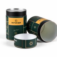 China Round Paper Canister with Peel Off End for Coffee and Tea Packaging for sale