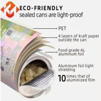China Aluminum Foil Lined Paper Can with Easy Open Cover for Snack Packaging for sale
