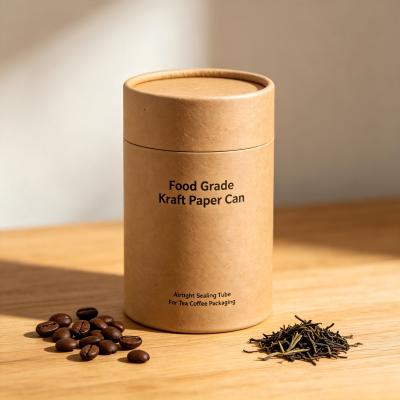 China Food Grade Kraft Paper Can - Airtight Sealing Tube For Tea Coffee Packaging for sale