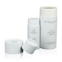 China Custom Printed Round Composite Paper Tube With Liner For Cosmetic Serum Bottles for sale