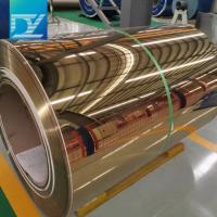 China Cold Rolled Gold Mirror Embossed SS430 Color Coated Steel Coil 100mm Width for sale