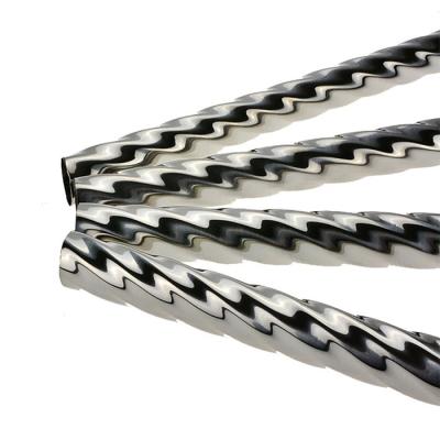 China 1100mm Height Spiral Stainless Steel Step Railing Grade 201 304 316 for sale