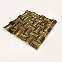 China PVD Rose Gold Colored Stainless Steel Sheet Mosaic 0.3-3.0mm 1219x2438mm for sale