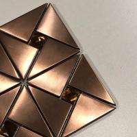China PVD Rose Gold Colored Stainless Steel Sheet Mosaic 0.3-3.0mm 1219x2438mm for sale