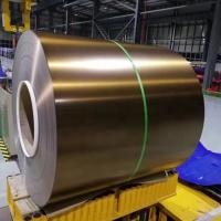 China Cold Rolled Gold Mirror Embossed SS430 Color Coated Steel Coil 100mm Width for sale