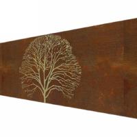 China Outdoor Decorative Garden Rusted Corten Steel Q235NH Metal Landscape Edging 3mm Thick for sale