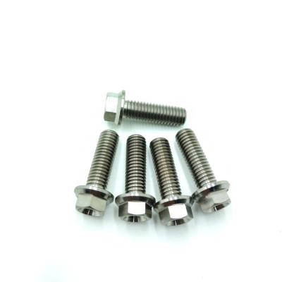 China Drilled Flange Hex Head Anodized Titanium Bolts M128 for sale