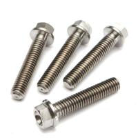 China ISO M8x40 Hex Head Flanged Titanium Screws GR5 for sale