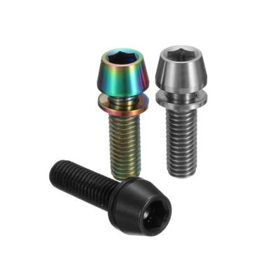 China M5 X 16 Tapered Head Titanium Stem Bolts With Washer for sale