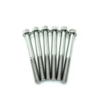 China M6 x 25 Gold Hex Flange Head Titanium Bolts with Hole DIN Standard for sale