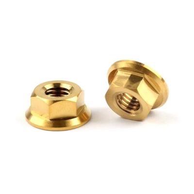 China Plain DIN Standard M6 Titanium Flange Nuts for sale