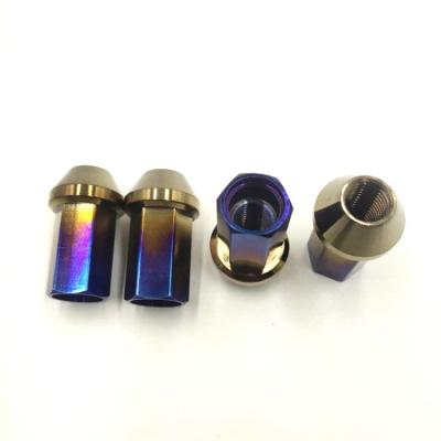 China Customized M12 X 1.5 Titanium Lug Nuts For Wheels 35mm 40mm 45mm Length for sale