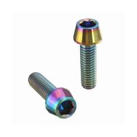 China Bicycle Titanium Stem Bolts M5x10mm Taper Head Bicycle Fixed Screws for sale