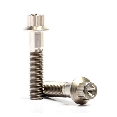 China Titanium Gr5 M8x32 12 Point Flange Head Bolt Alloy Steel Fasteners for Bicycle for sale