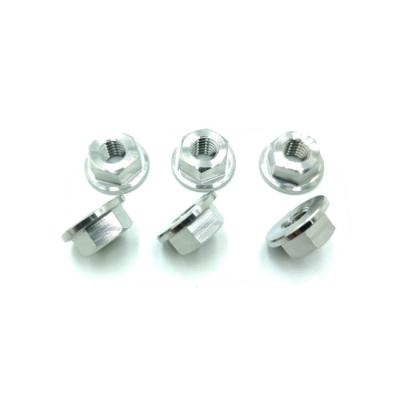 China M10x1.25 Titanium Flanged Nut Alloy Steel Fasteners for Automotive Use M2-M64 for sale