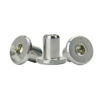 China Steel Nickel Plated Flat Head Hex Socket Barrel Nut M3 to M12 12.7mm Furniture Connector for sale