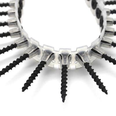 China Plastic Strip Collated Black Phosphated Drywall Screw Nail For Installation for sale