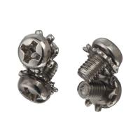 China Cross Recessed Pan Head M4 Nylok Combination Screw With External Tooth Gasket for sale