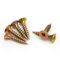 China Phil Driver Countersunk Head Self Tapping Screw Yellow Zinc Plated M3 M5 M8 12mm 35mm 80mm for sale