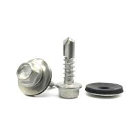 China Hex Flange Head Self Drilling Screw Galvanised Stainless Steel with EPDM Washer 4x3x3.0 for sale