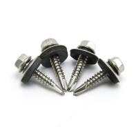 China Hex Flange Head Self Drilling Screw Galvanised Stainless Steel with EPDM Washer 4x3x3.0 for sale