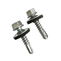 China Hex Flange Head Self Drilling Screw Galvanised Stainless Steel with EPDM Washer 4x3x3.0 for sale