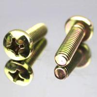 China OEM Cross Grooved Screw Yellow Zine Screws for sale