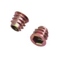 China Insert Furniture Nut With Washer Brass Plated for sale