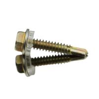 China Din Zine Plated Hexagonal Head M3 M4 M5 Self Tapping Screw With Washer for sale